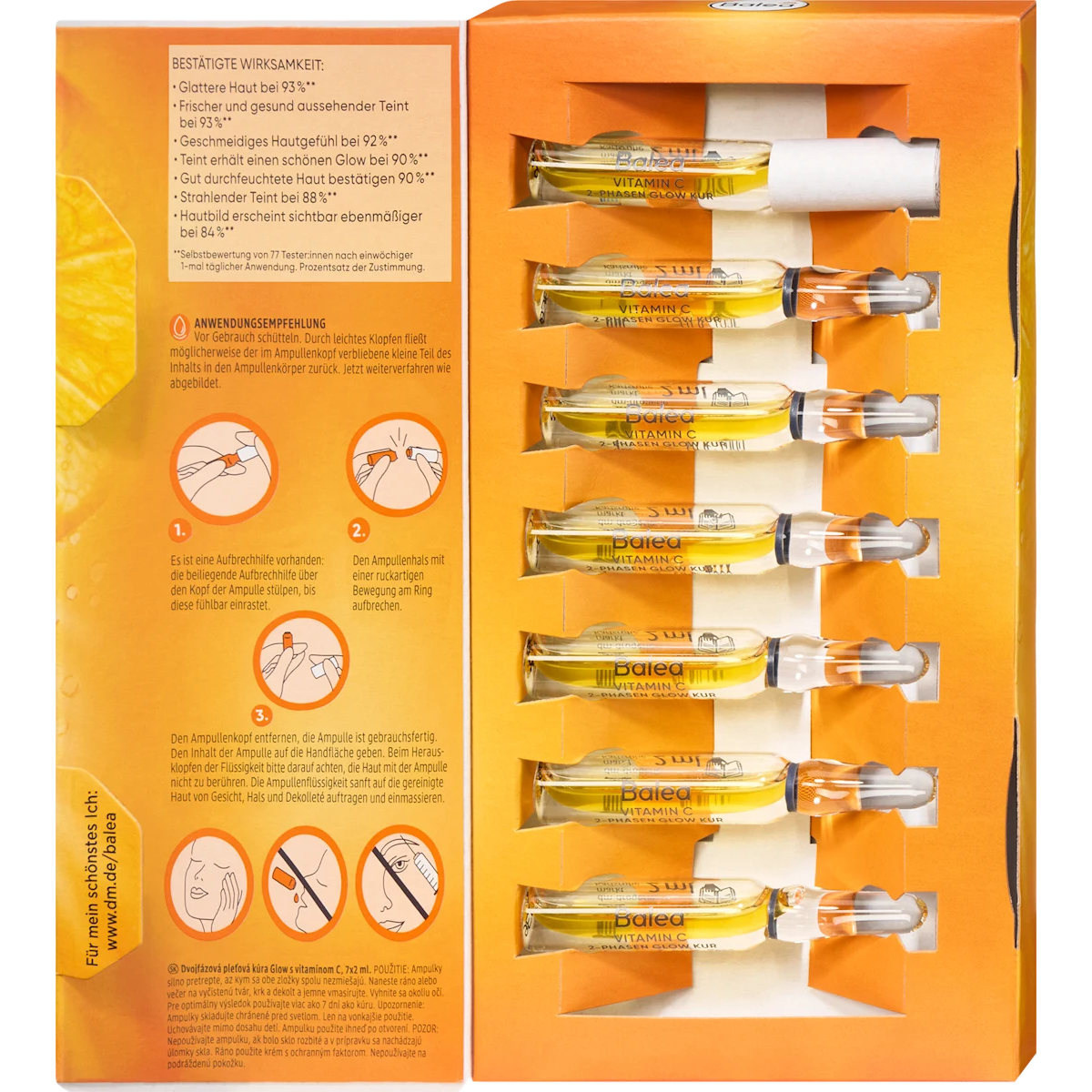 Balea Ampoules Glow Treatment 2-Phase Vitamin C, 14 ml — Lebenslust